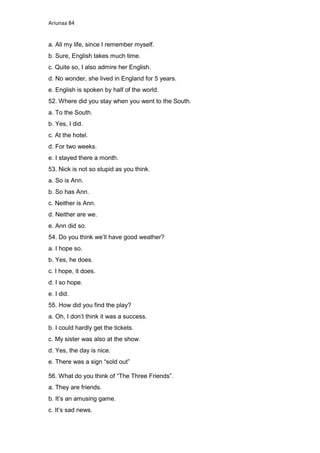 Homework for grade 11 | DOCX
