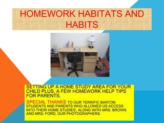 Homework habitats and habits | PPTX