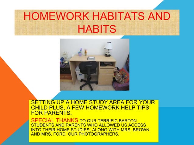 Homework habitats and habits | PPT