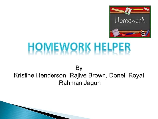 Homework helper | PPT