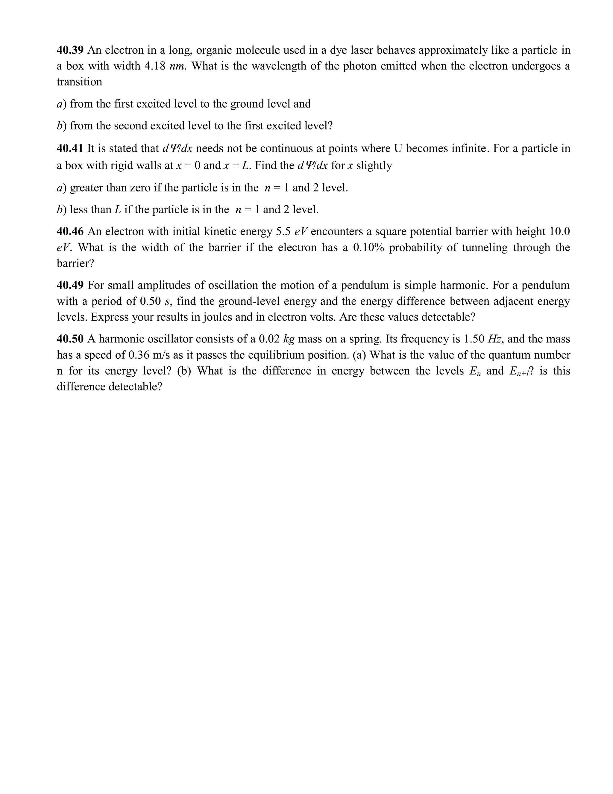 Homework of chapter 40 | PDF