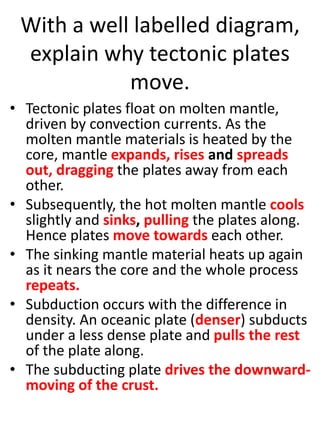 Homework on plate tectonic | PPTX