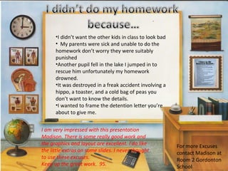 Homework, Madison | PPT