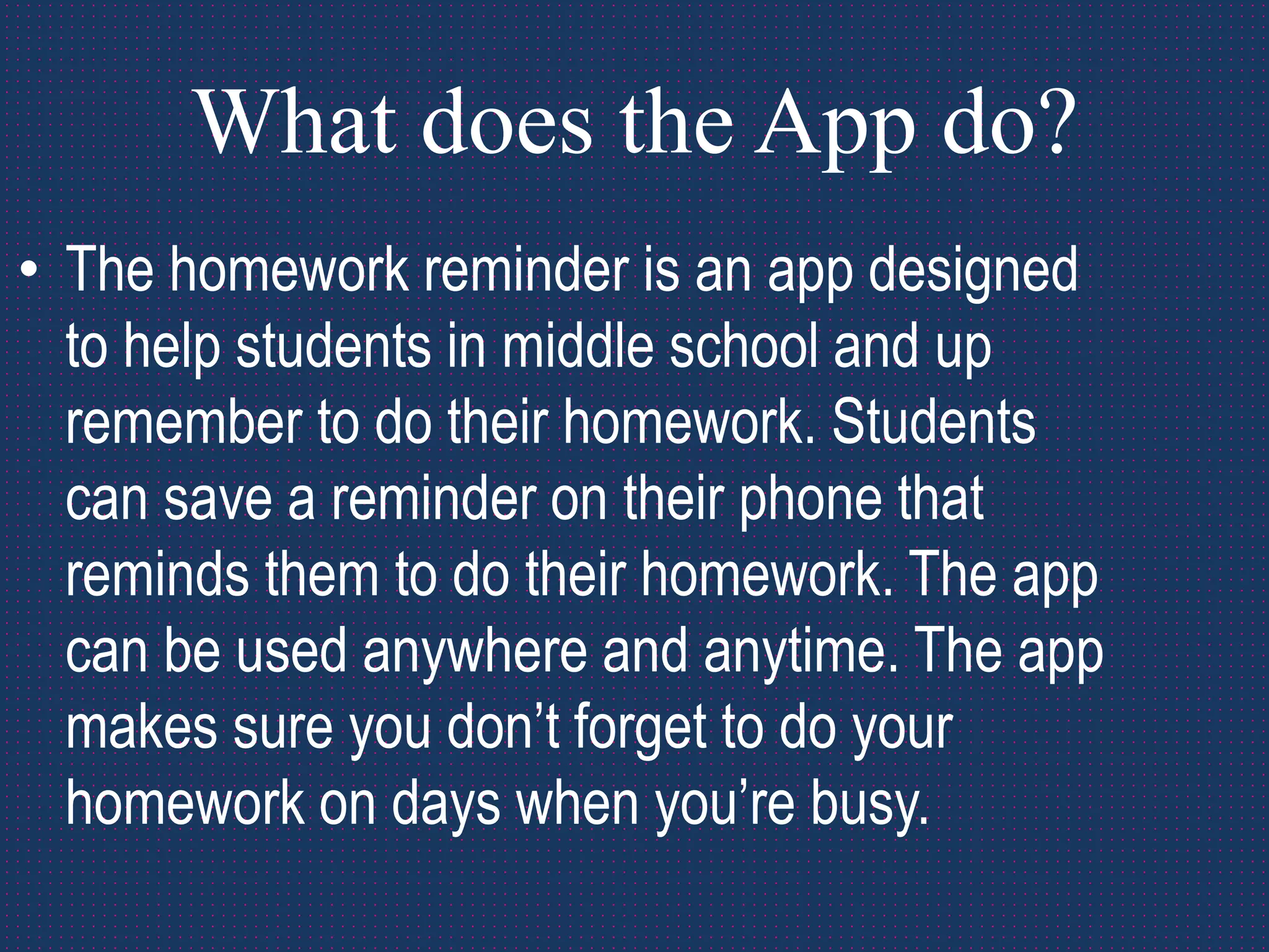 Homework Reminder 4 | PPTX
