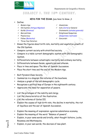 Homeworks 1 the 18th century | PDF