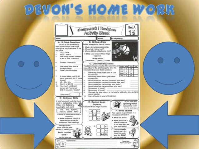 Home work set a 15 devon | PPT