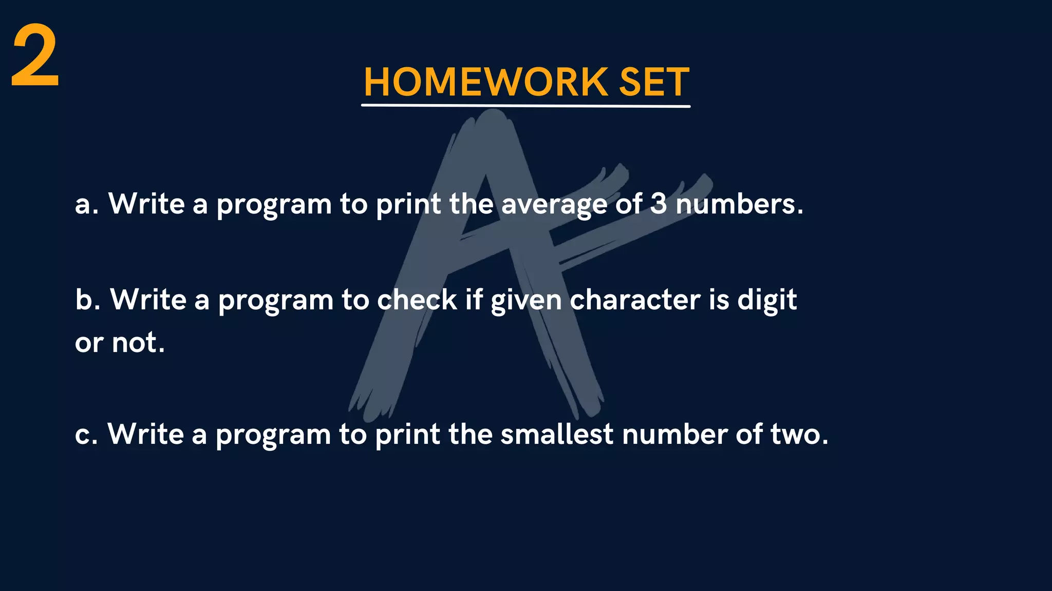 Homework Sets for c programmer | PPT