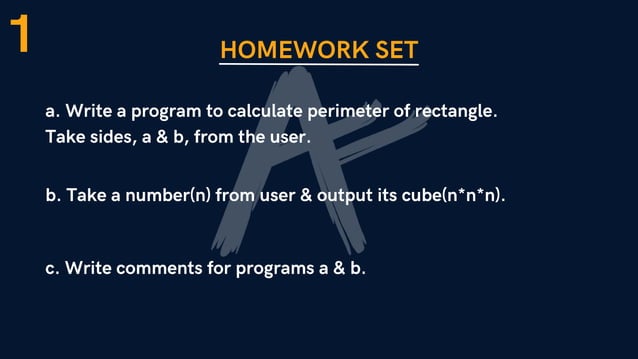 Homework Sets for c programmer | PPT