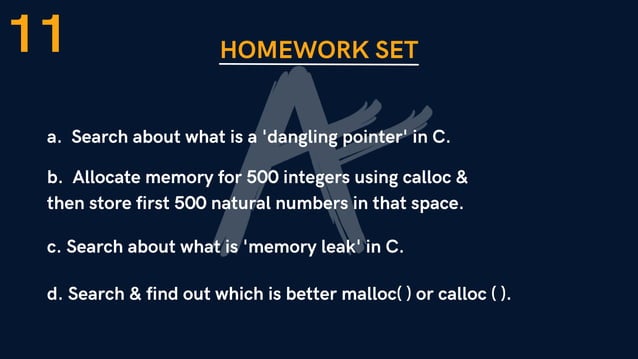Homework Sets for c programmer | PPT