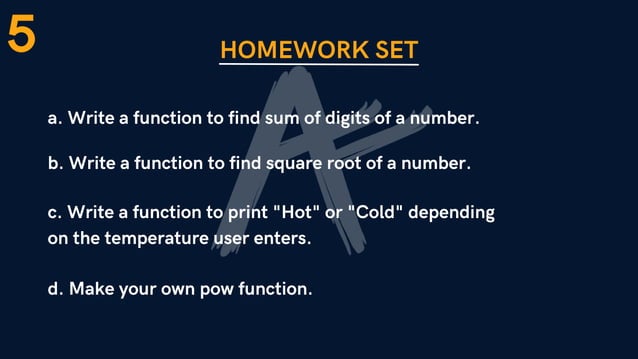 Homework Sets for c programmer | PPT
