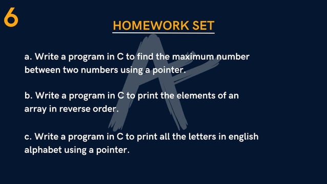 Homework Sets for c programmer | PPT