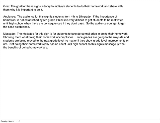 Homework signs | PPT