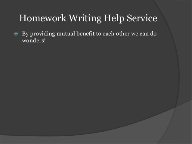 Homework Writing Help Service