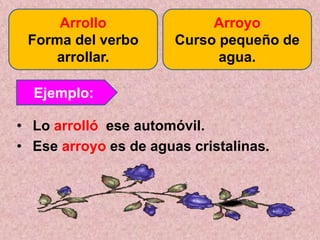 Homófonas con ll y con y | PPTX
