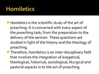 Homiletics: A Basic Glossary | PPT