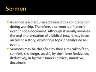 Homiletics: A Basic Glossary | PPT