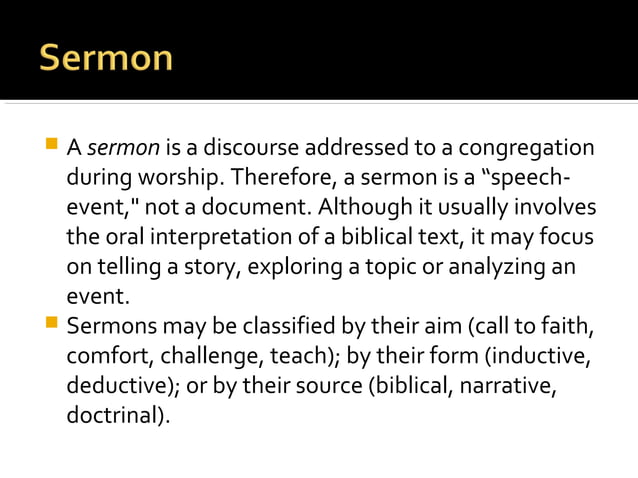 Homiletics: A Basic Glossary | PPT | Christianity | Religion & Spirituality