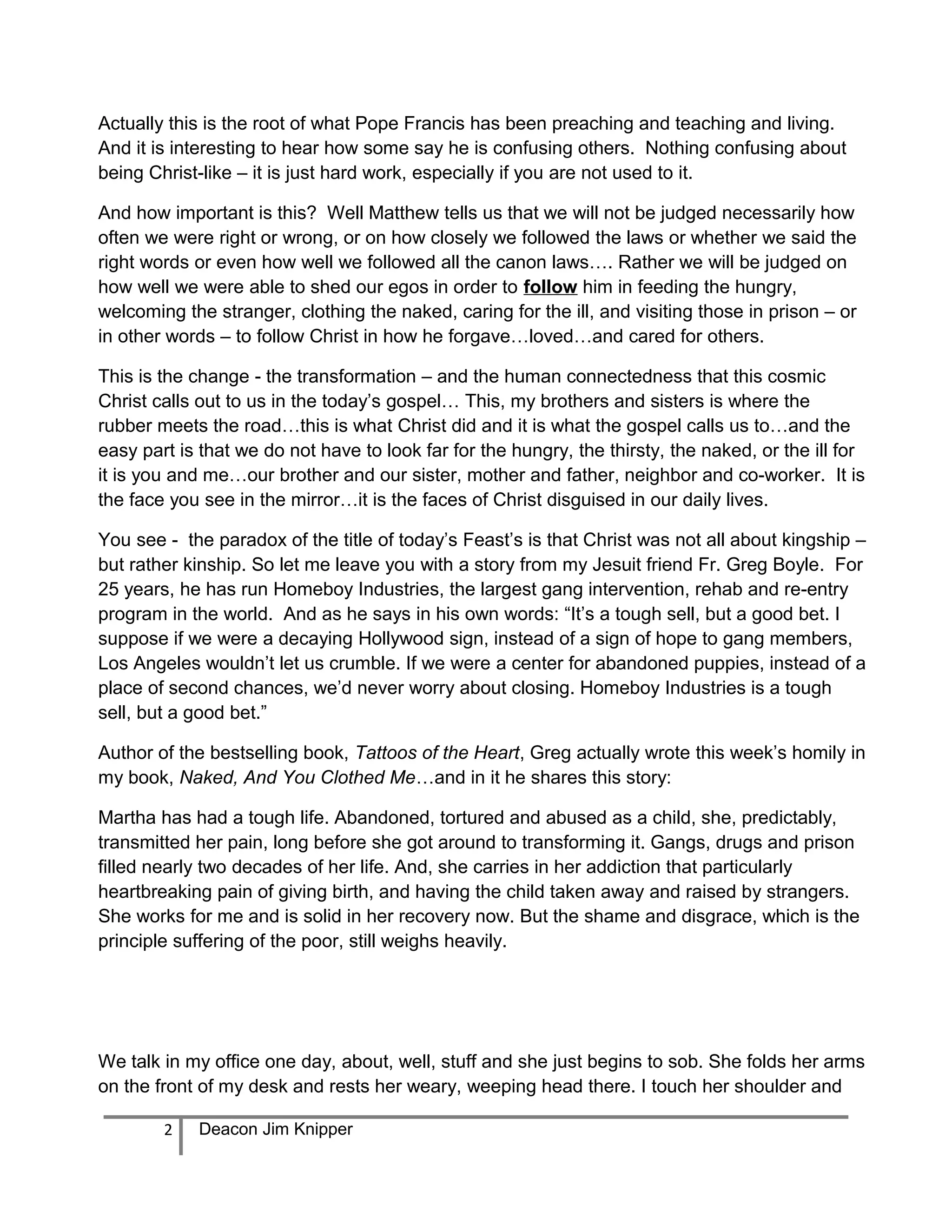 Homily for the Feast of Christ the King 2014 | DOC