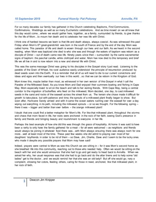 Homily: Funeral for Patricia Poloney | PDF