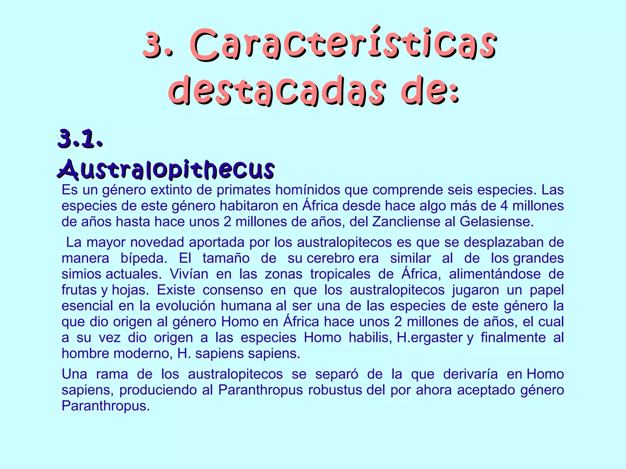 HOMINIDOS (Origen del ser humano) | ODP