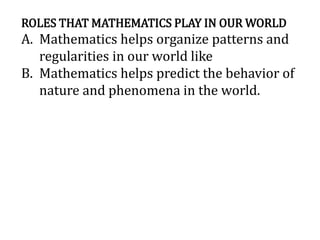 HO MMW Lecture 2 -Mathematics in our Modern World lecture 2 | PPTX