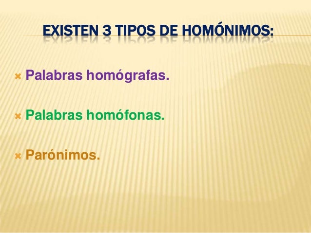 Homónimos y Tipos de textos: 2019