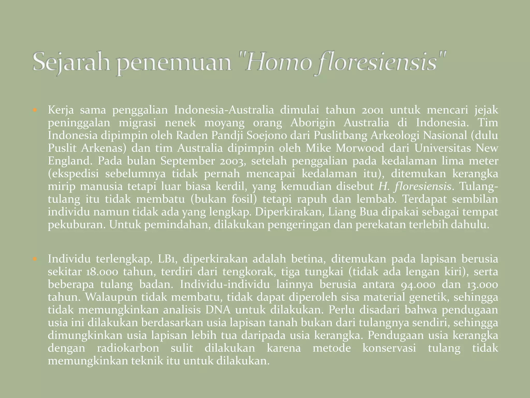 Homo Floresiensis | PPTX