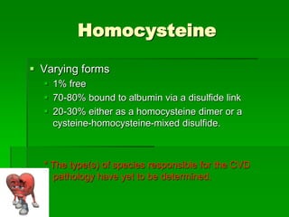 Homocysteine And Cardiovascular Disease | PPT