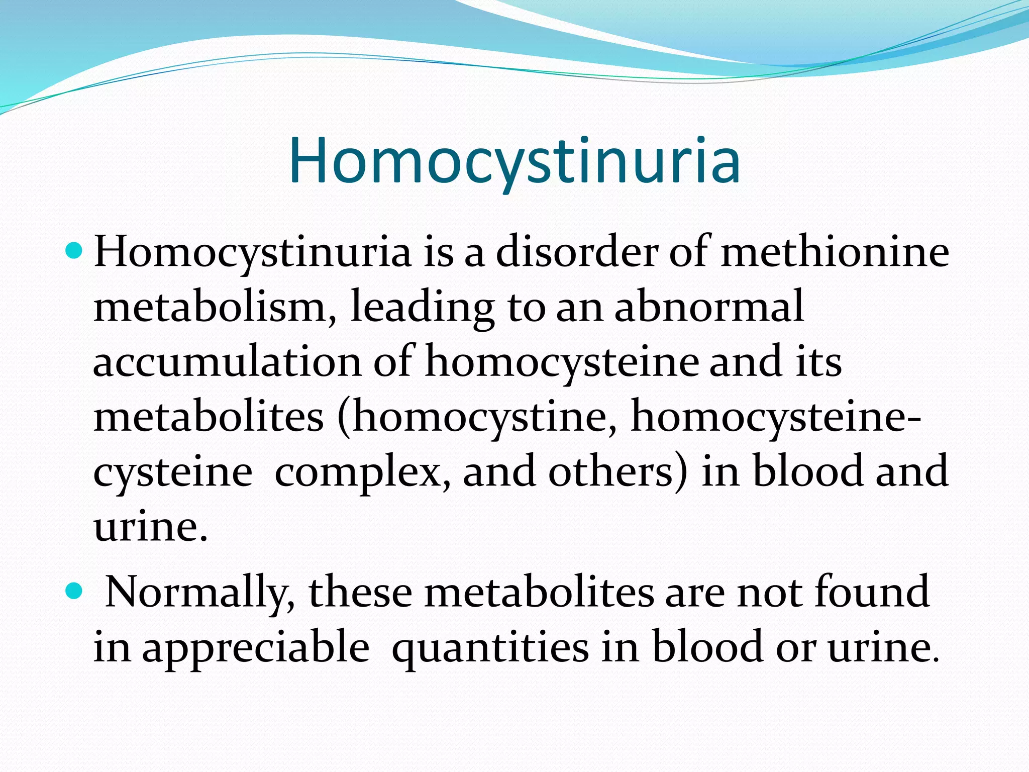 Homocystinuria | PPTX