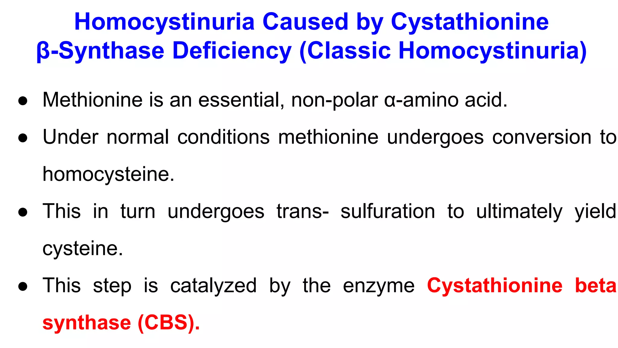Homocystinuria | PPTX