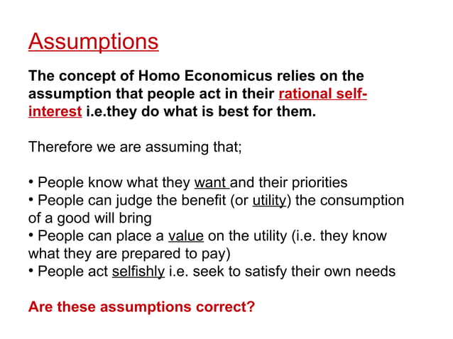 Homo economicus | PPT | Personal Finance