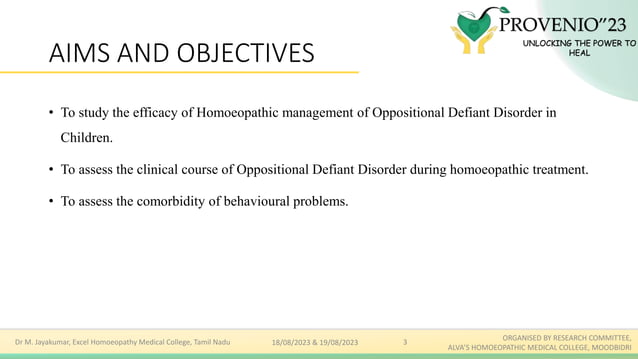 Homoeopathic Management for Oppositional Defiant Disorder - Dr M ...
