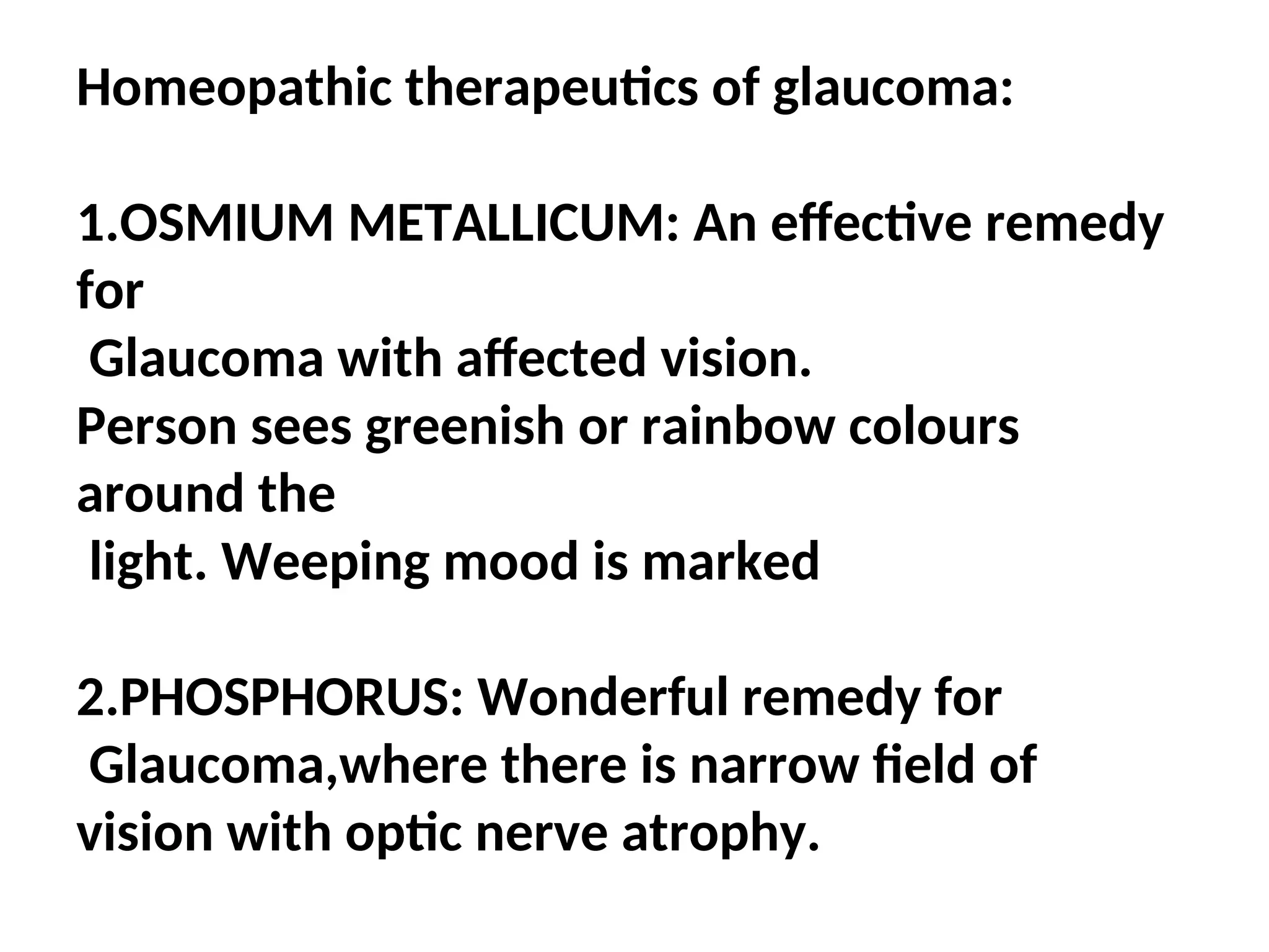 HOMOEOPATHIC THERAPEUTICS ON GLAUCOMA.ppt