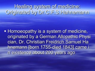 Homoeopathy Introduction | PPT
