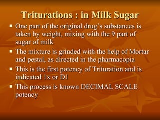 Homoeopathy : Use of Trituration | PPT