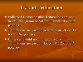 Homoeopathy : Use of Trituration | PPT