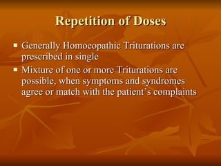 Homoeopathy : Use of Trituration | PPT