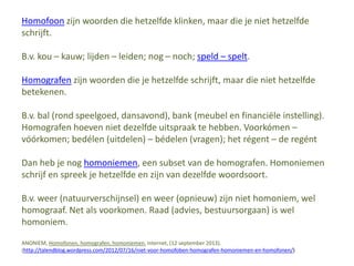 Homofonen | PPT