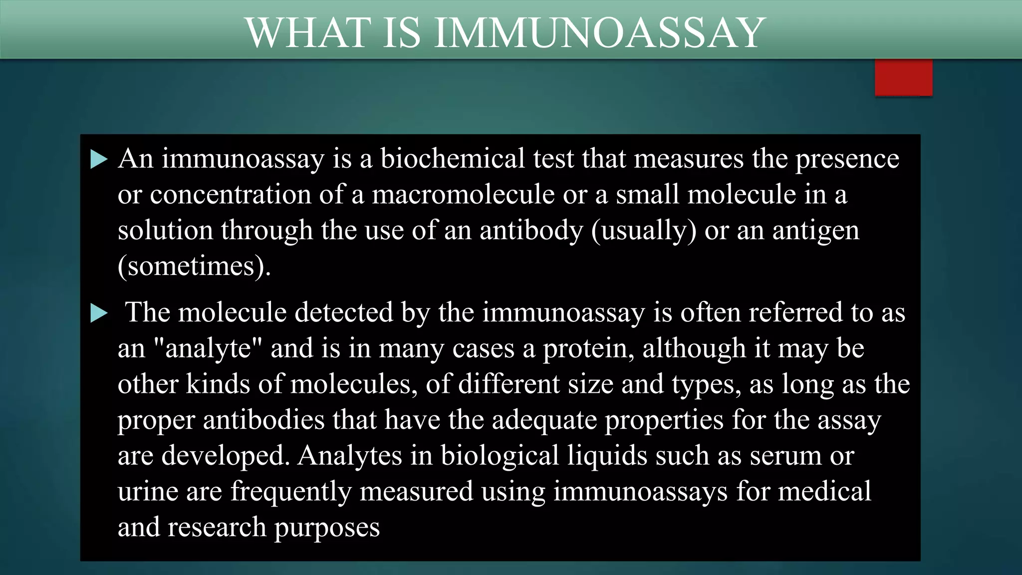 Homogeneous and heterogeneous immunoassay | PPTX