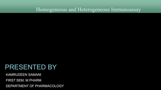 Homogeneous and heterogeneous immunoassay | PPTX | Infectious Diseases ...