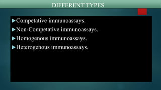 Homogeneous and heterogeneous immunoassay | PPTX
