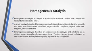 Homogeneous catalysis 2021 | PPTX