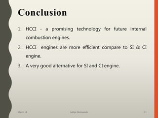 A Brief Study on Introduction to HCCI Engine- Hybrid Engine | PPTX