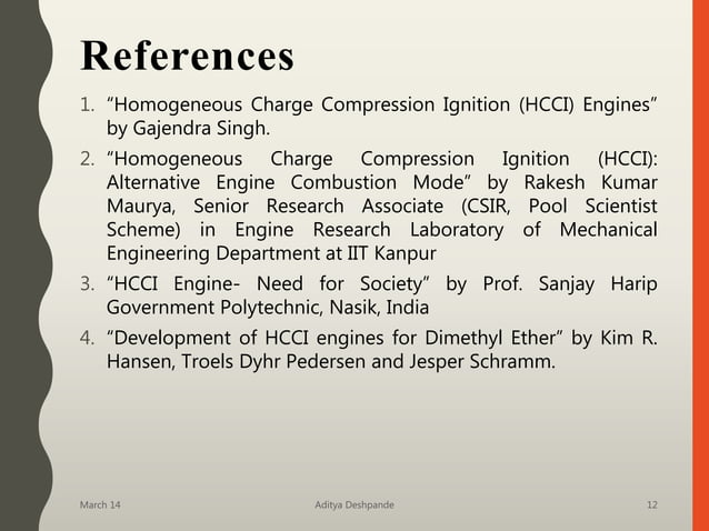 A Brief Study on Introduction to HCCI Engine- Hybrid Engine | PPTX