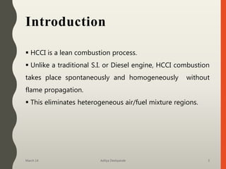A Brief Study on Introduction to HCCI Engine- Hybrid Engine | PPTX