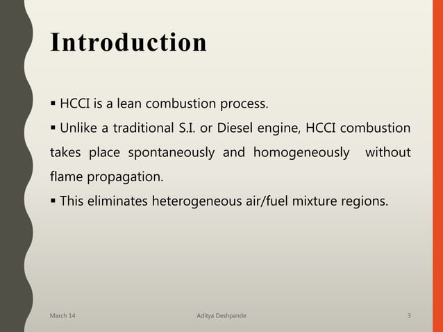 A Brief Study on Introduction to HCCI Engine- Hybrid Engine | PPTX