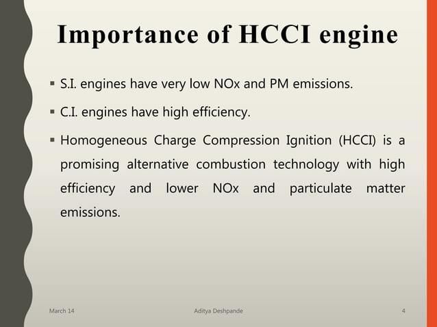A Brief Study on Introduction to HCCI Engine- Hybrid Engine | PPTX