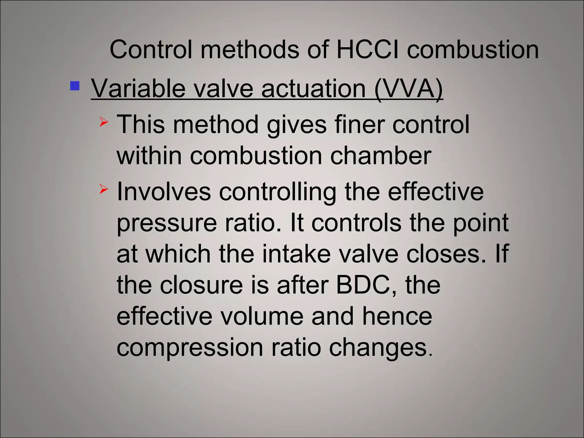 Homogeneous charge compression ignition hcci Engines | PPT