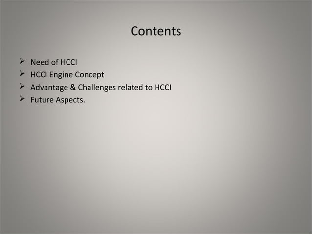 Homogeneous charge compression ignition hcci Engines | PPT | Chemistry ...