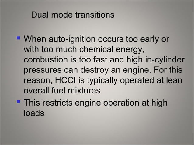 Homogeneous charge compression ignition hcci Engines | PPT | Chemistry ...